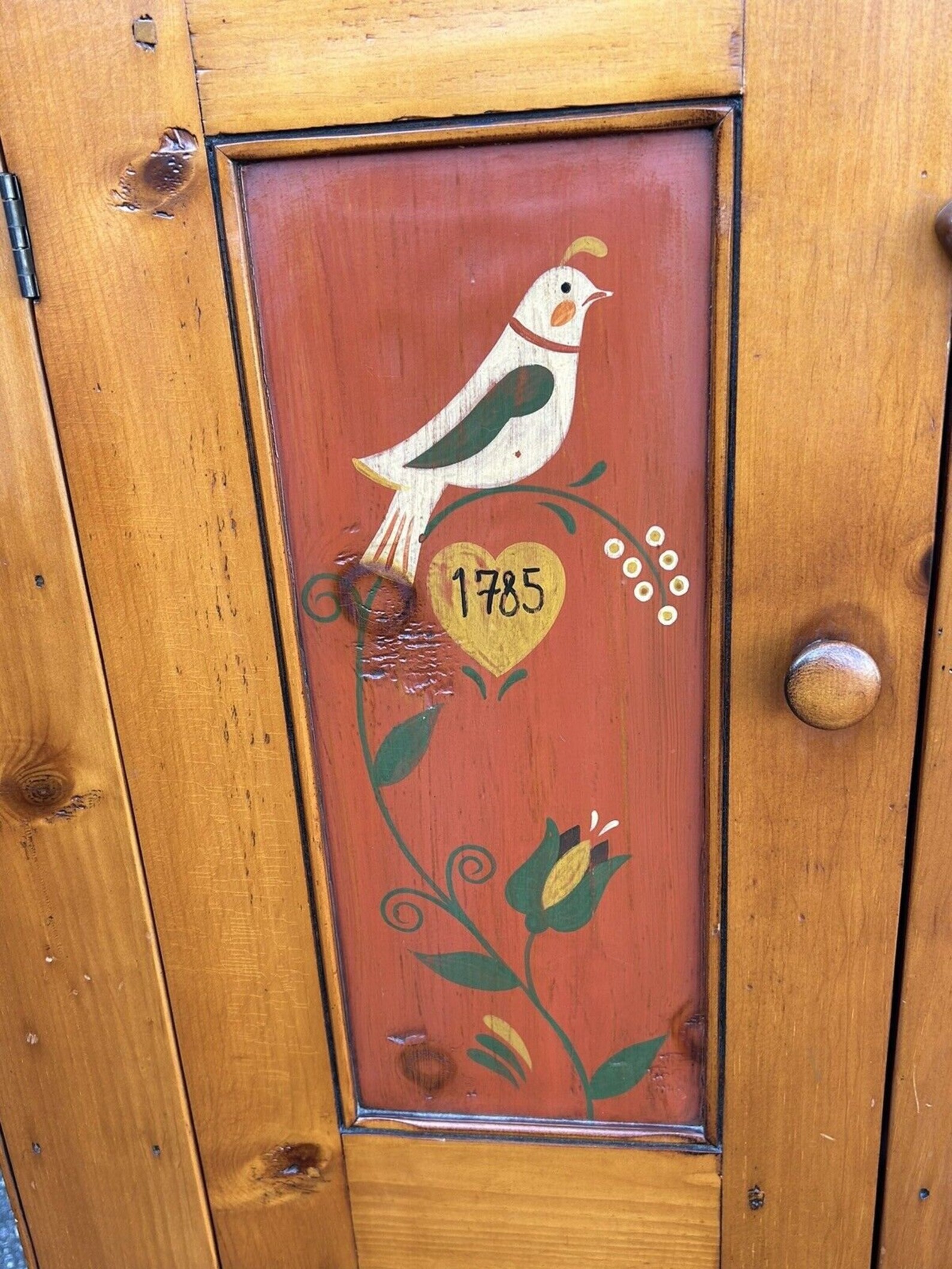 Bucks County Cabinet Made Stephen Von Hohen Style Pine Painted Cupboard ...