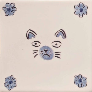 Small Handmade Transfer Tiles With Cats and Dogs - Etsy
