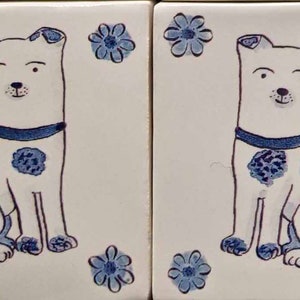 Small Handmade Transfer Tiles With Cats and Dogs - Etsy