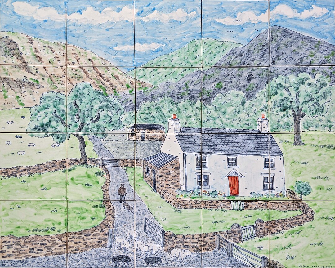 Lakeland Cottage Tile Panel - Etsy