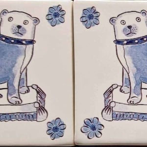 Small Handmade Transfer Tiles With Cats and Dogs - Etsy