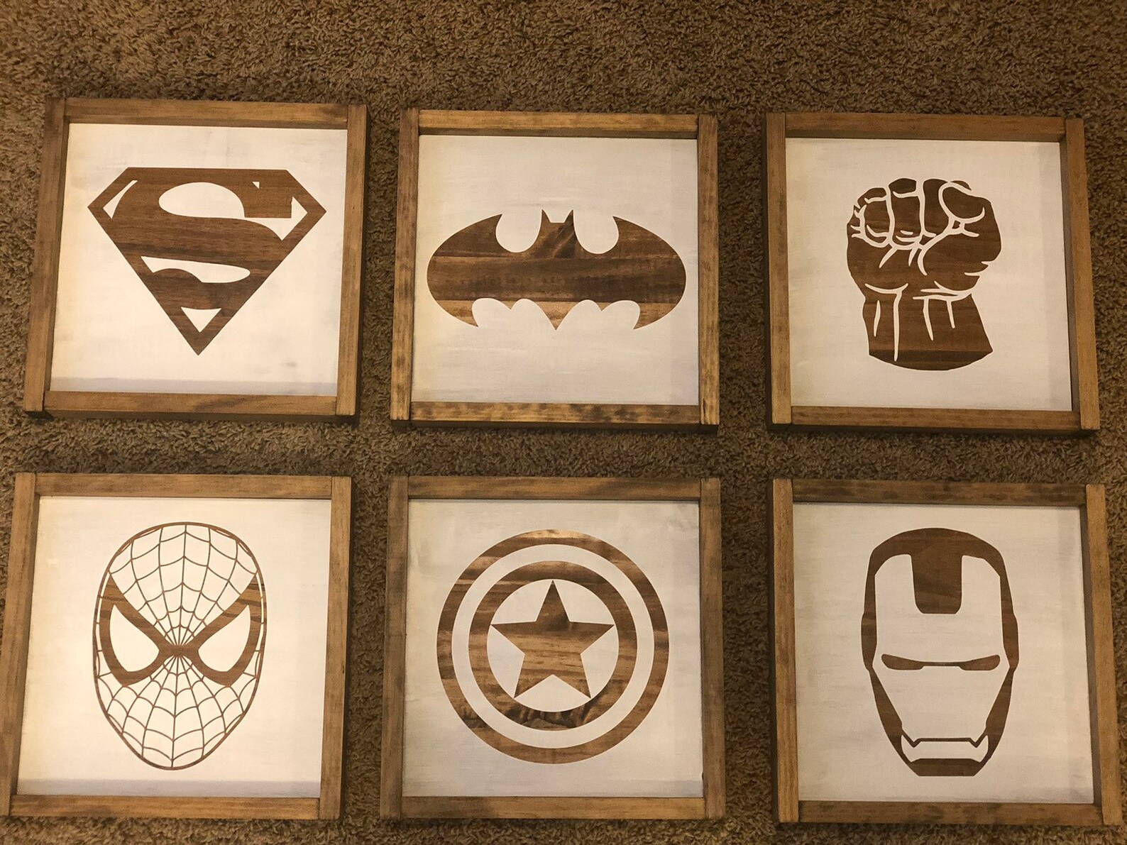 Farmhouse Rustic Superhero Wall Signs 12x12 - Etsy