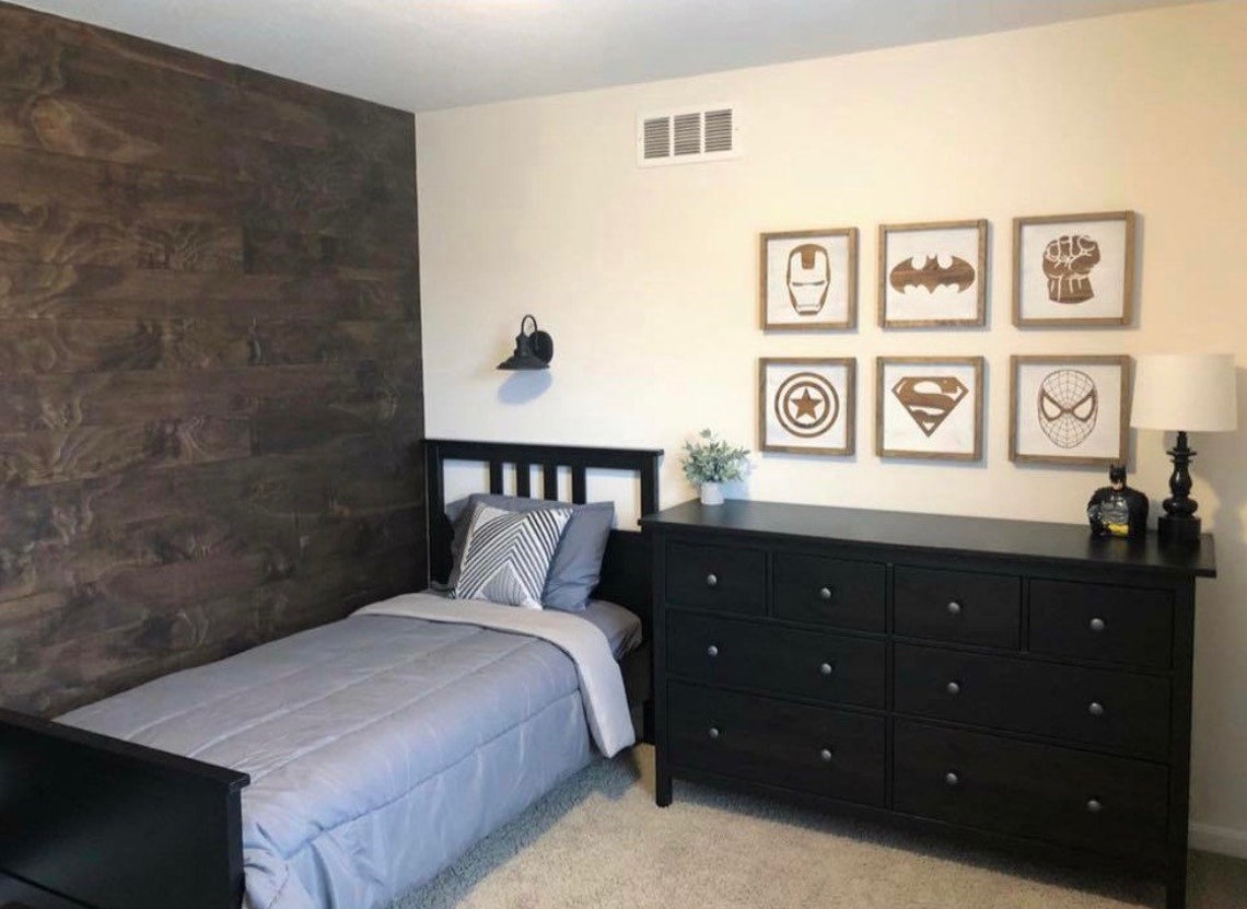 Farmhouse Rustic Superhero Wall Signs 12x12 - Etsy