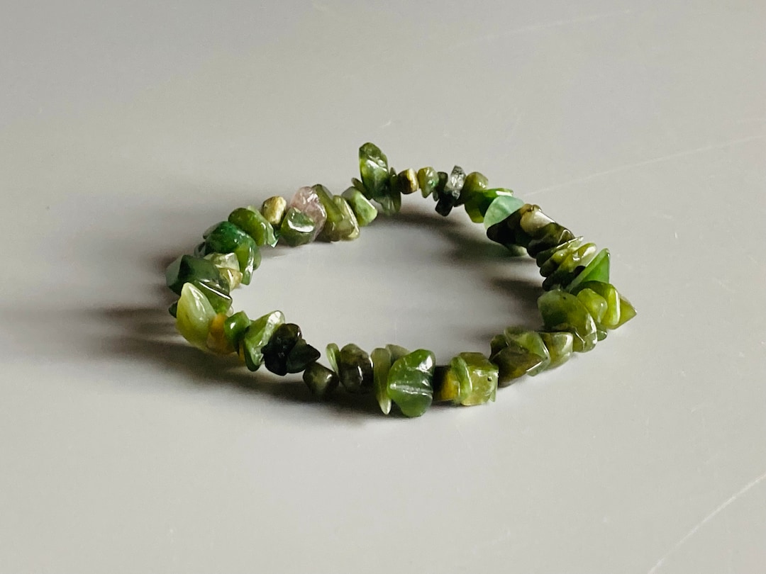 Inca Jade Chip Bracelet - Etsy