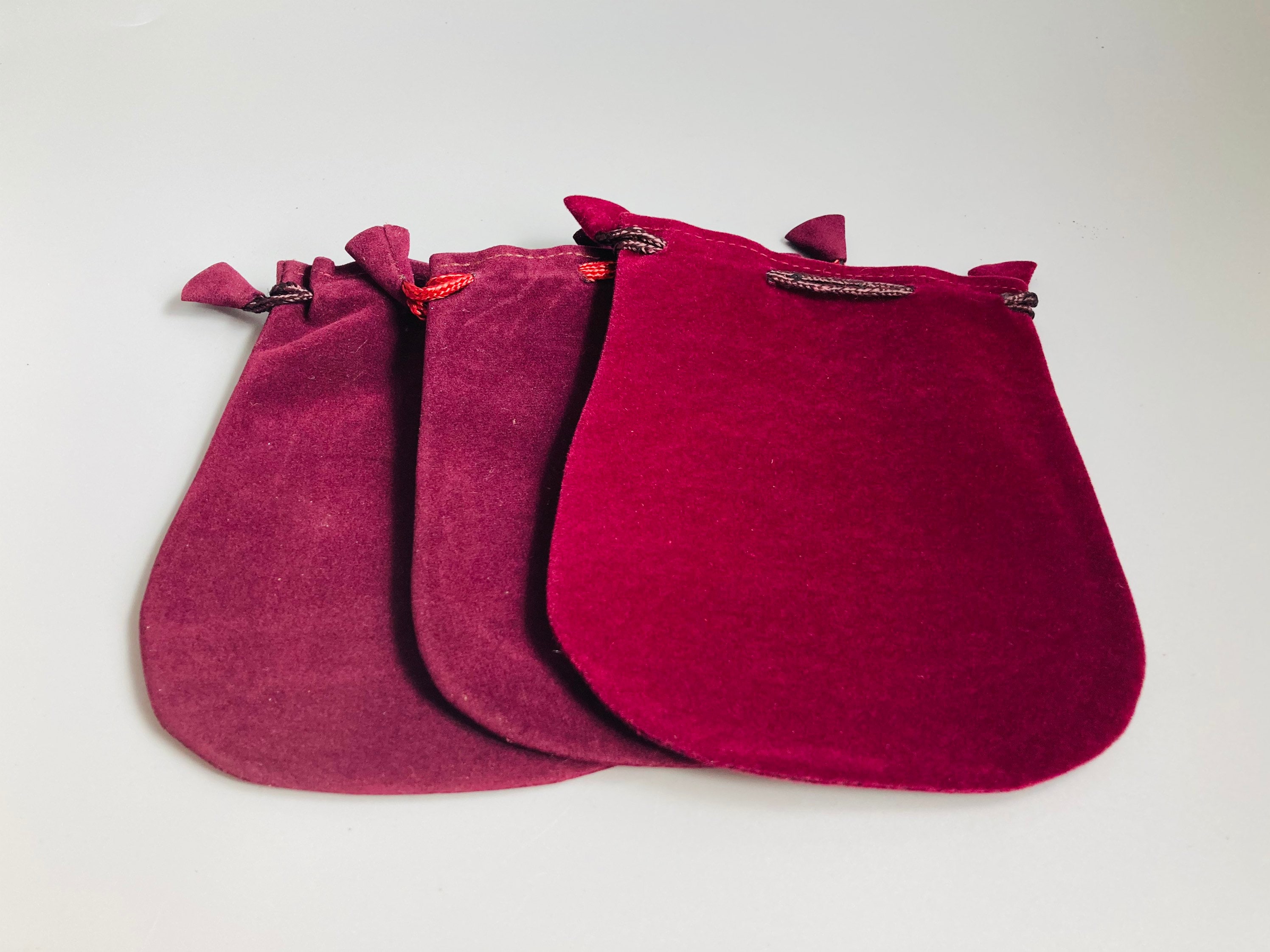 Burgundy Velvet Drawstring Pouch | Etsy