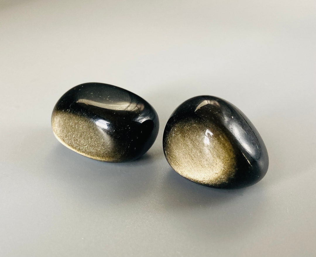 Gold Sheen Obsidian Tumbled Stone, (.5-1 Inch) - Etsy