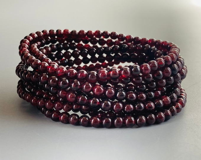 Garnet Small Bead Bracelet - Etsy