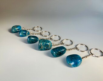 Tumbled Stone Keychain - Etsy