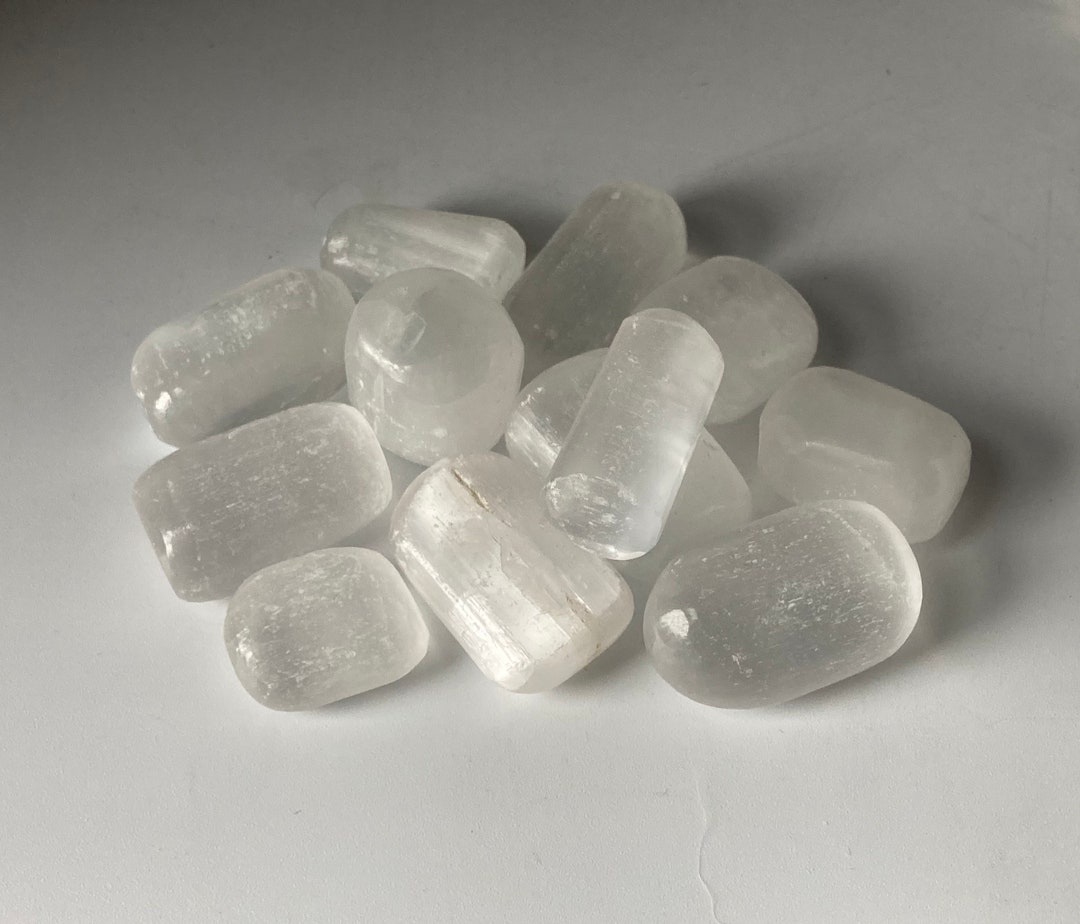 Selenite Tumbled Stone, (.5-1.25 Inch) - Etsy