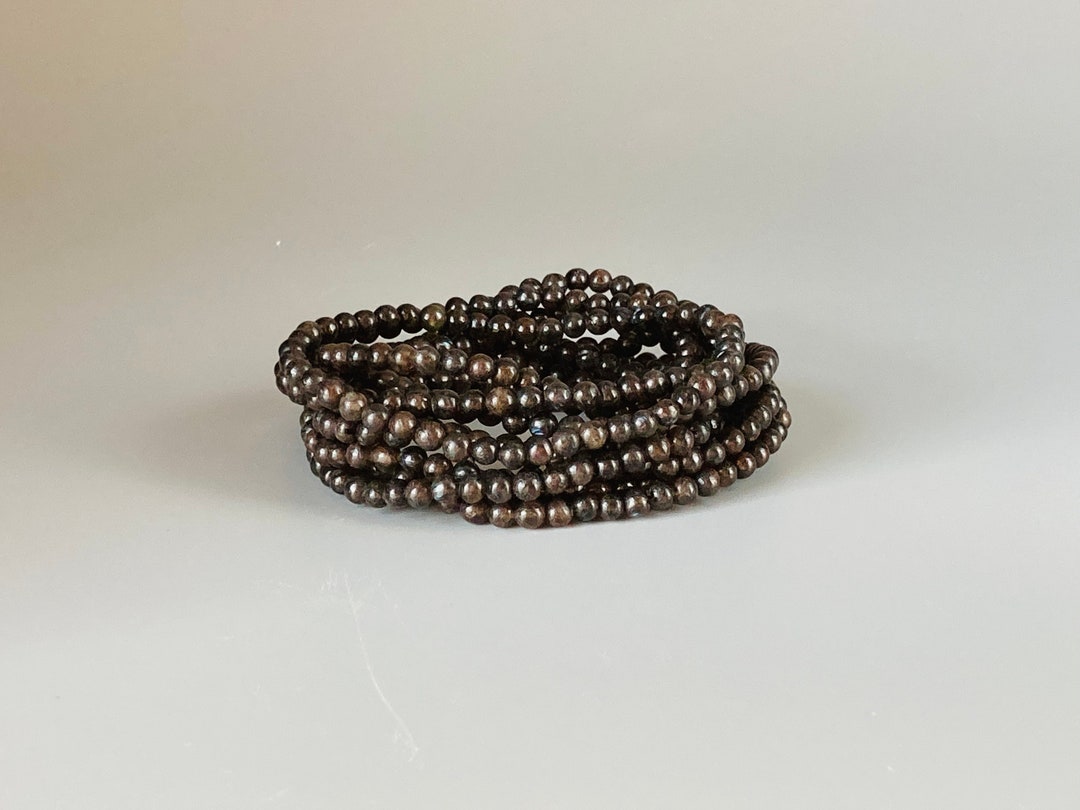 Astrophyllite Small Bead Bracelet - Etsy UK