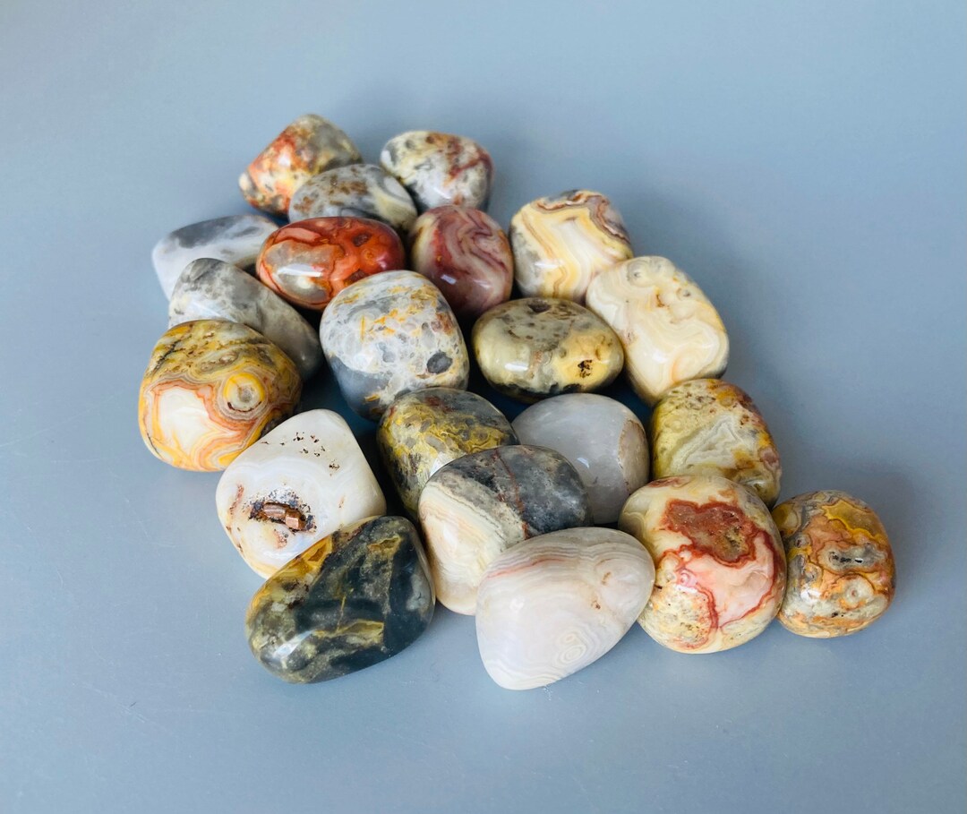 Crazy Lace Agate Tumbled Stone, (.5-1.5 pulgadas) - Etsy España
