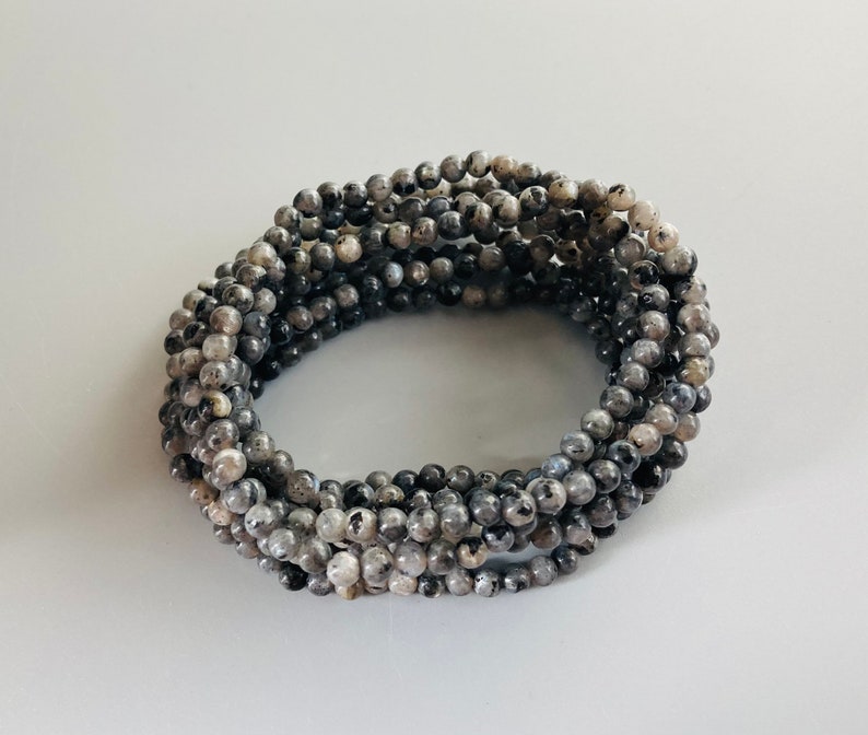 Black Moonstone Small Bead Bracelet | Etsy