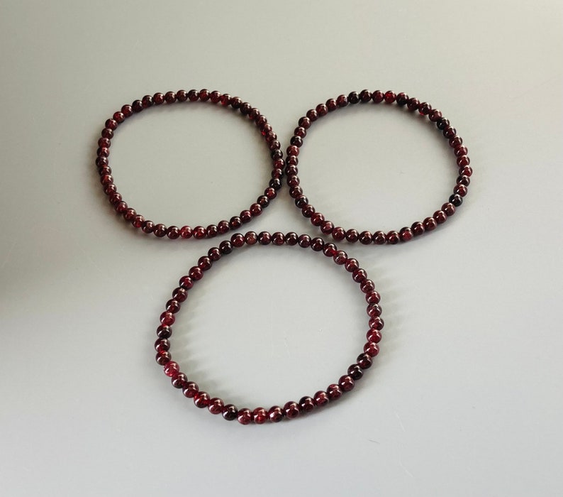 Garnet Small Bead Bracelet - Etsy