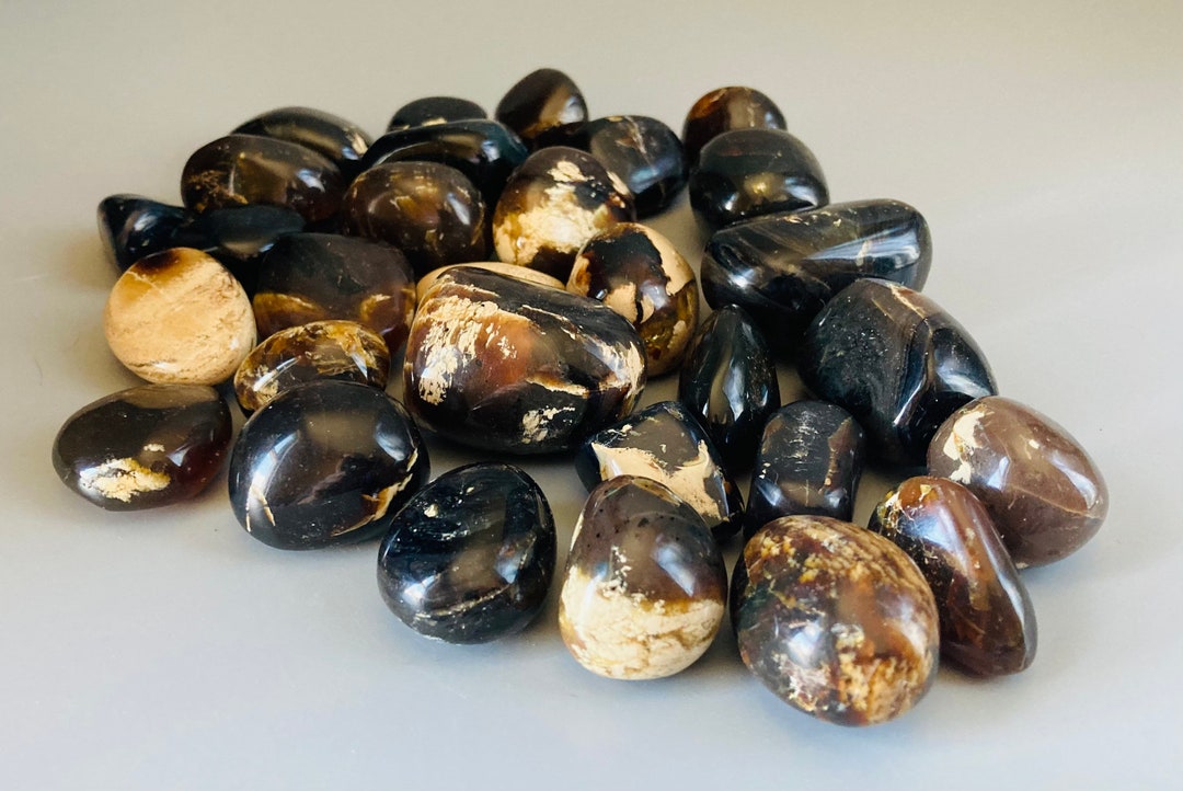 Zebra Amber Tumbled Stone, (.5-2 Inch) - Etsy