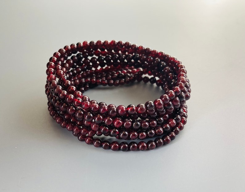 Garnet Small Bead Bracelet - Etsy