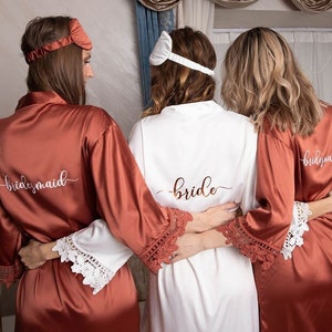 Silky Satin Bridesmaid Robes/bridesmaid Gifts/bridesmaid Proposal/satin ...