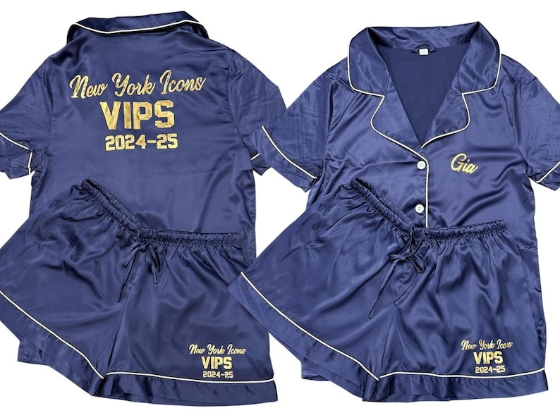 Personalized Kids Pajamas, Custom Name Satin PJ Set, Girls Sleepwear ...