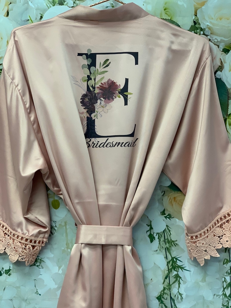 Bridesmaid Robes Bridal Robes Satin Dressing Gown - Etsy