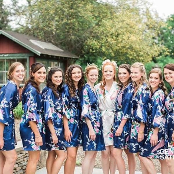 Floral Satin Robe - Etsy