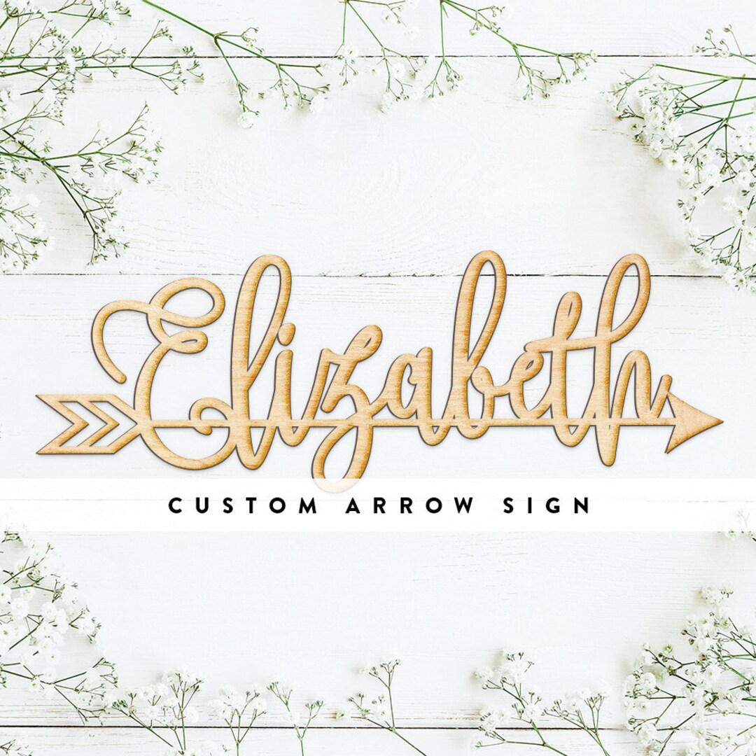 Custom Arrow Wood Sign - Wildarrow - Personalized Wooden Sign, Custom ...