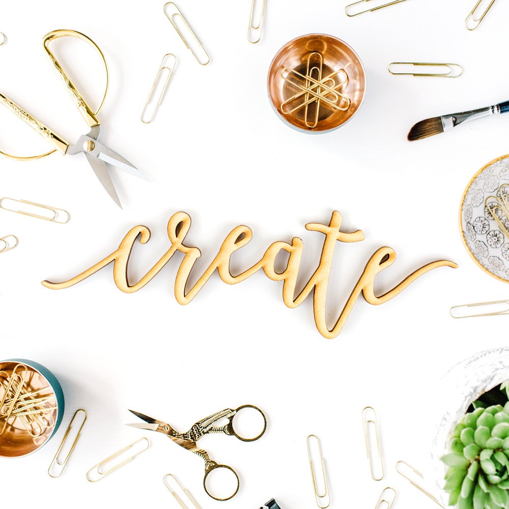 Create Script Wood Sign Wood Sign Art Wooden Sign Laser | Etsy