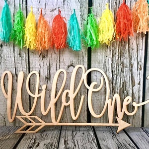 Wild One Arrow Wood Sign - Wood Sign Art, Wooden Sign, Laser Cut Wood ...