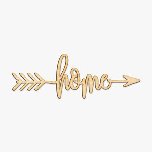 Home Arrow Wood Sign - Wood Sign Art, Wooden Sign, Laser Cut Wood, Wood ...