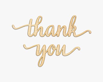 Cursive thank you | Etsy