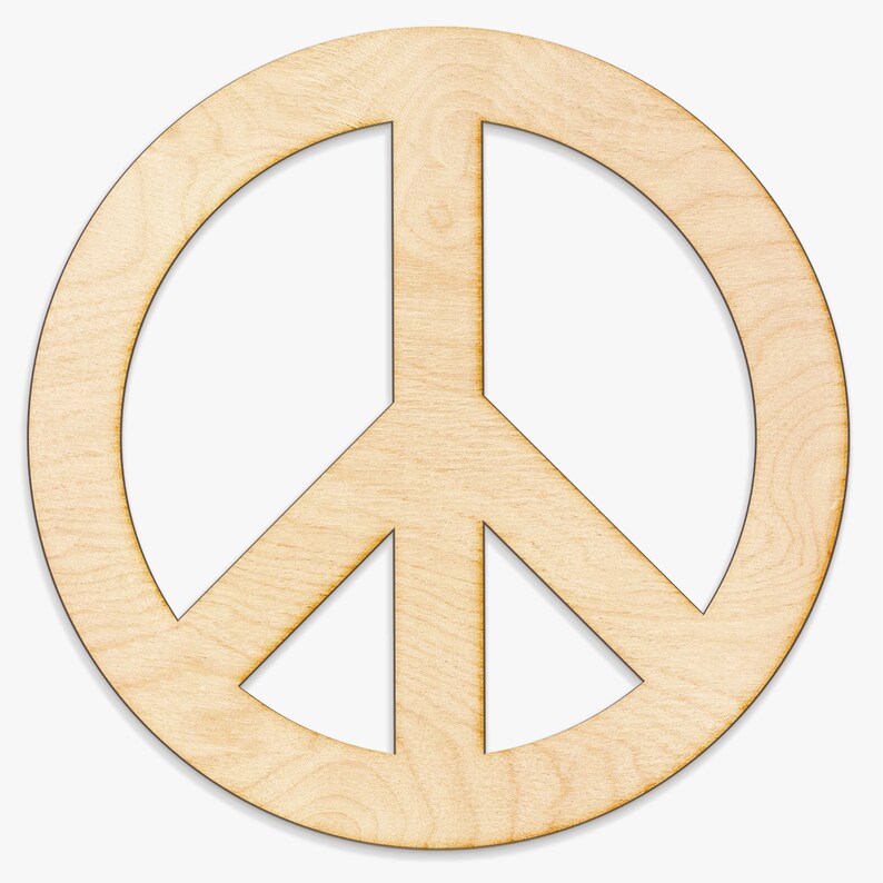 Peace Sign Wood Cut Sign Custom Monogram Gift Wood Sign - Etsy
