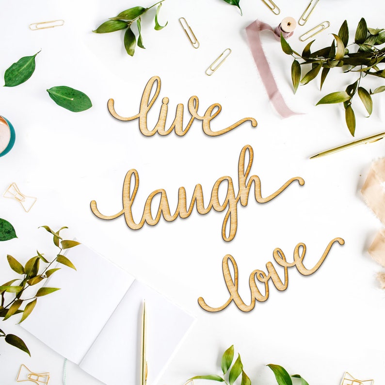 Live Laugh Love Wood Cut- Laser Cut Sign, Wood Sign Wall Decor, Live ...