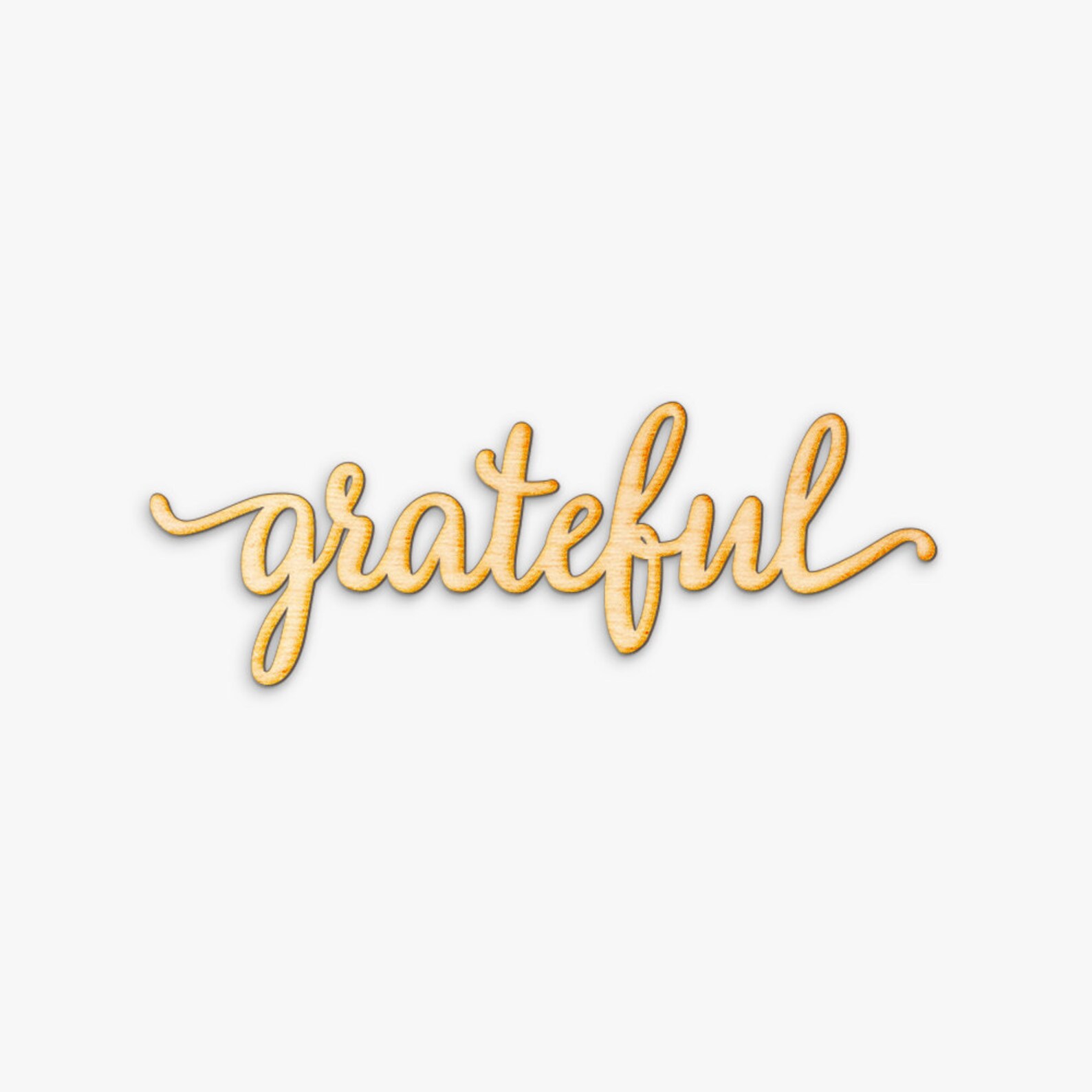 Grateful Script Word Wood Sign - Wood Sign Art, Wooden Grateful ...