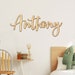 Custom Jules Script Upper and Lowercase Word Wood Sign - Personalized ...
