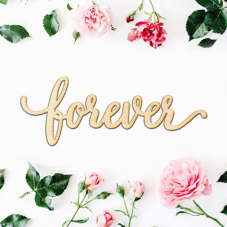 Forever Script Word Wood Sign-wood Sign Art Wood Forever - Etsy