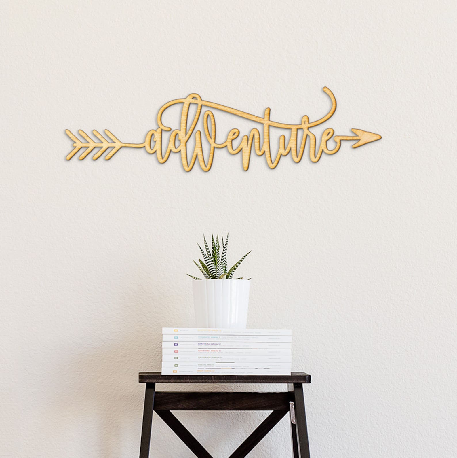 Adventure Arrow Wood Sign - Wood Sign Art, Wooden Sign, Laser Cut Wood ...