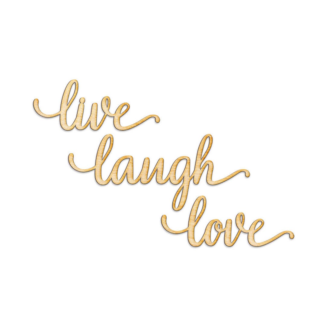 Live Laugh Love Wood Cut- Laser Cut Sign, Wood Sign Wall Decor, Live ...