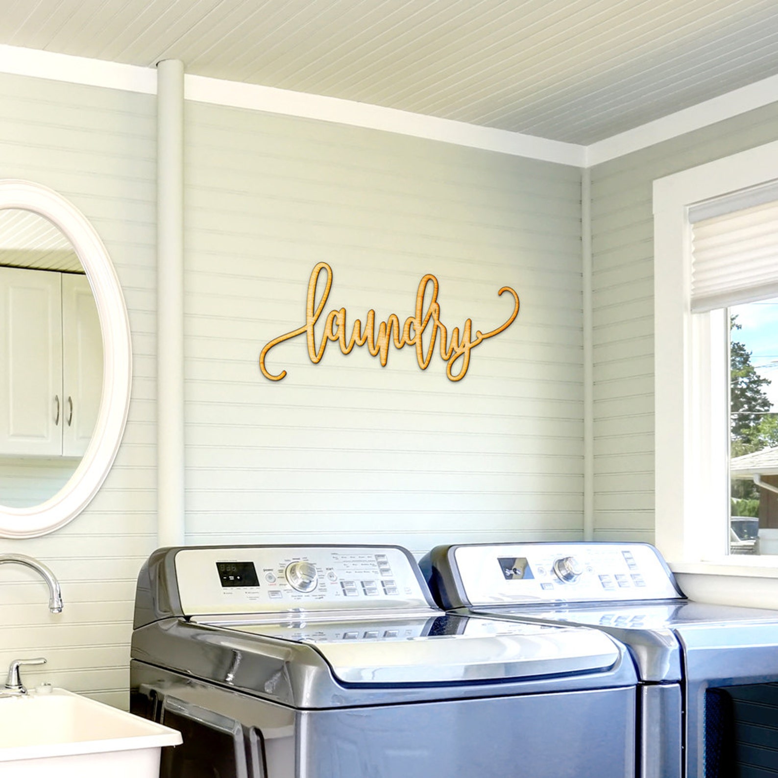 Laundry Wood Sign Wood Gift Family Sign 5 Year Anniversary | Etsy