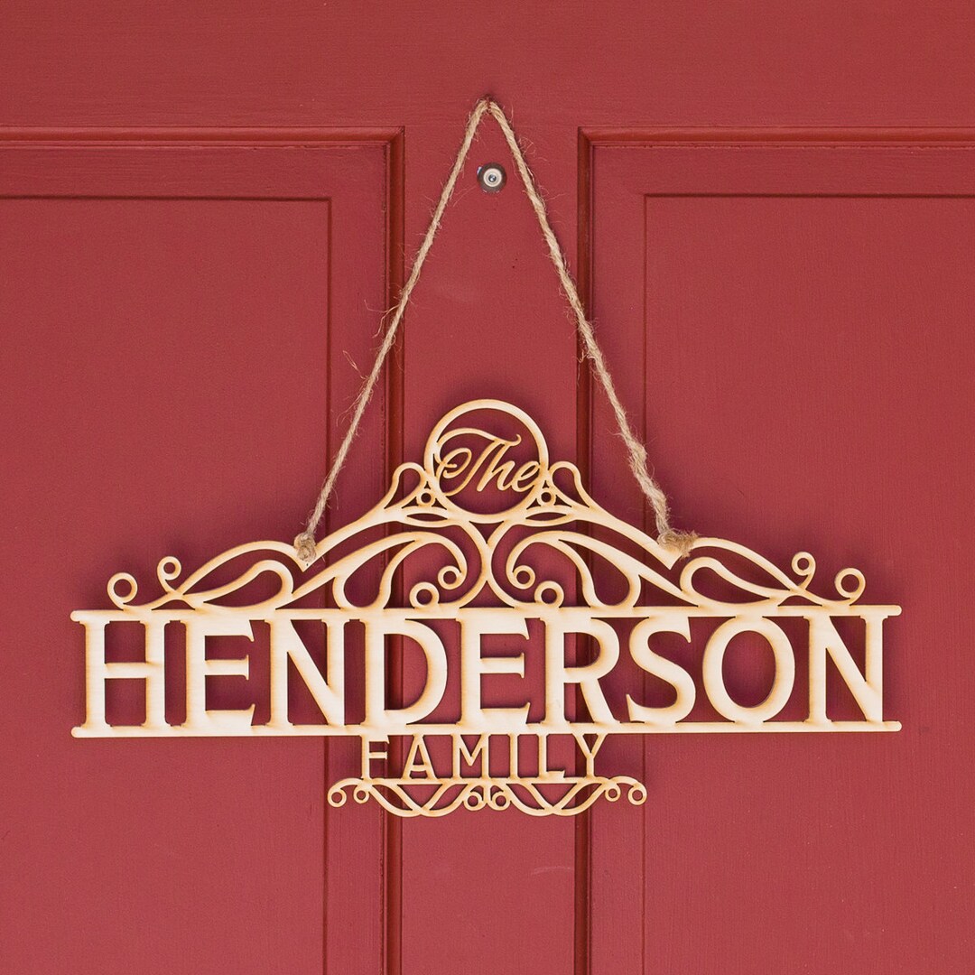 Kendrick Frame Custom Name Wood Sign - Custom Monogram Gift ...