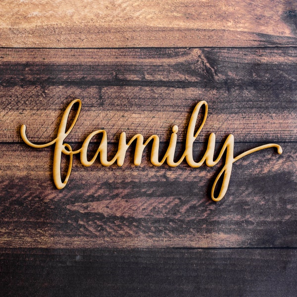 Wood Family Word Wall Art - Etsy
