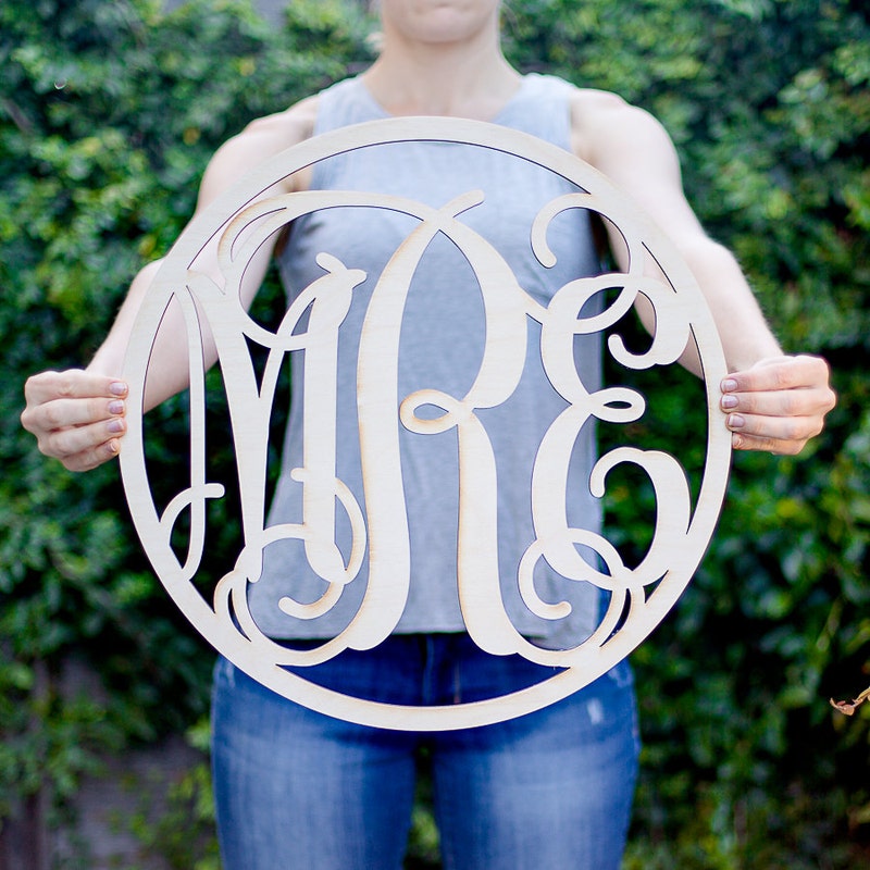 Wooden Monogram - Etsy