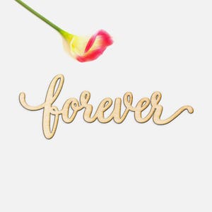 Forever Script Word Wood Sign-wood Sign Art, Wood Forever, Forever Sign ...