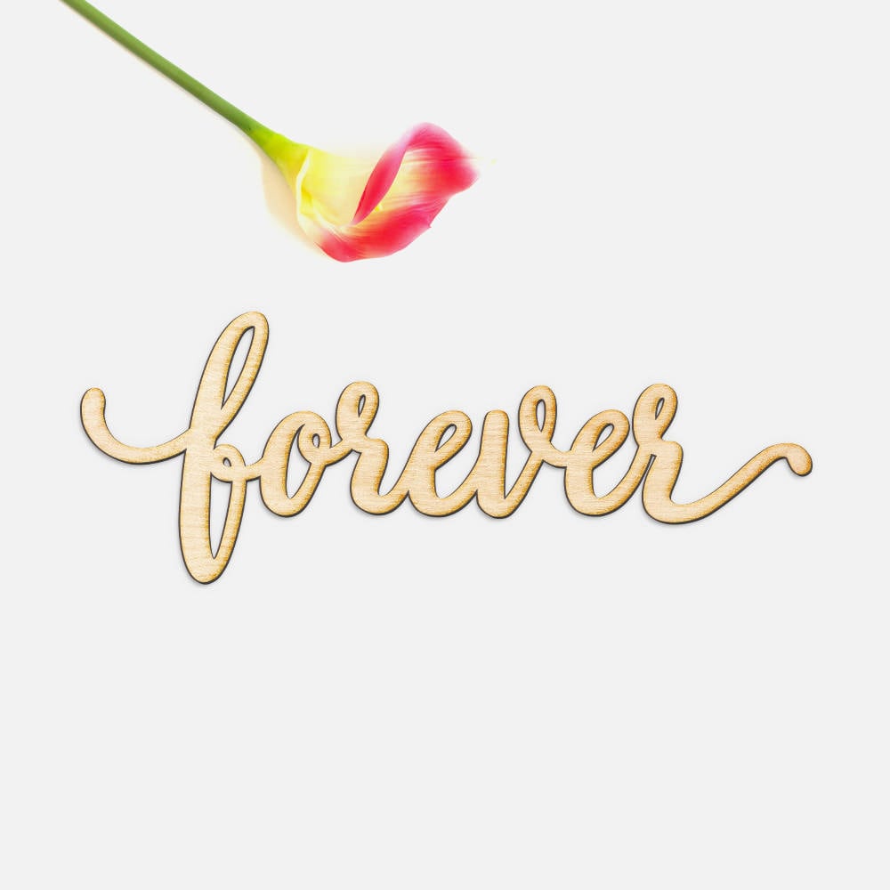 Forever Script Word Wood Sign-wood Sign Art Wood Forever - Etsy