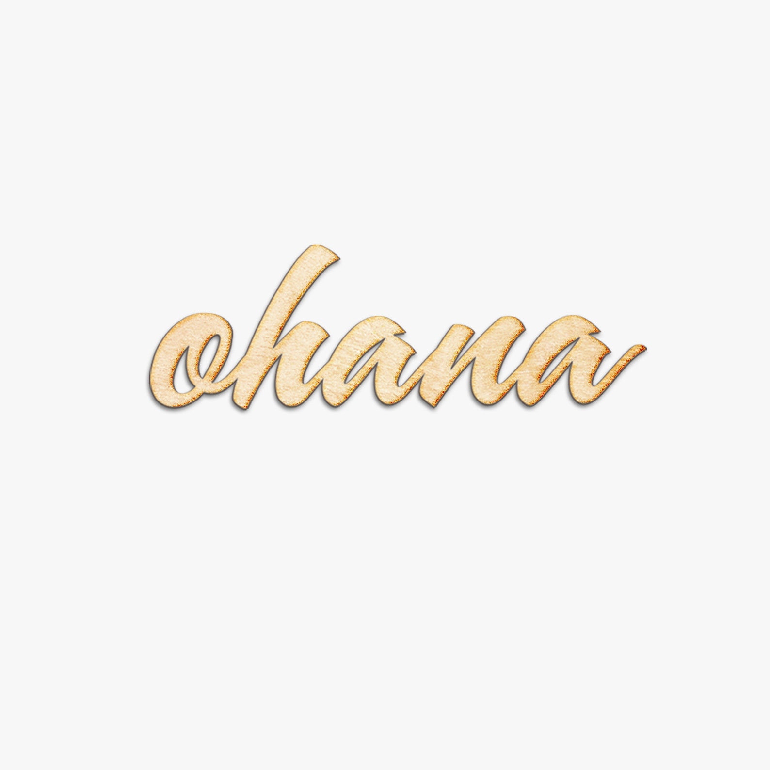 Script Ohana Wood Sign-wood Sign Art Laser Cut Wood Sign - Etsy