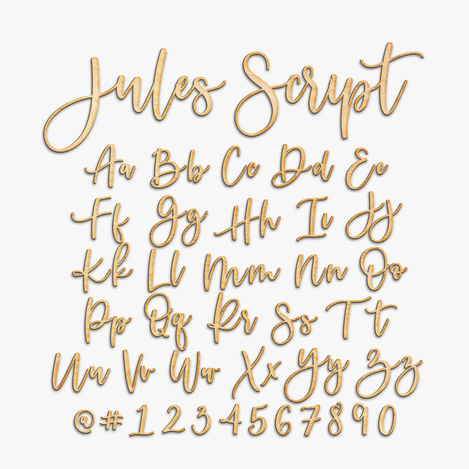Custom Jules Script Upper and Lowercase Word Wood Sign - Personalized ...