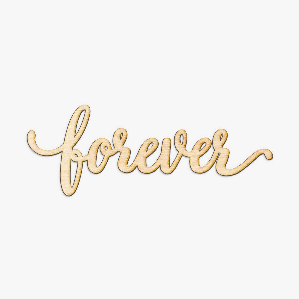Forever Script Word Wood Sign-wood Sign Art Wood Forever - Etsy