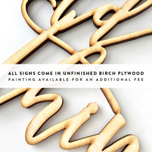 Home Script Word Wood Sign-wood Sign Art, Home Wood Sign, Laser Cut ...