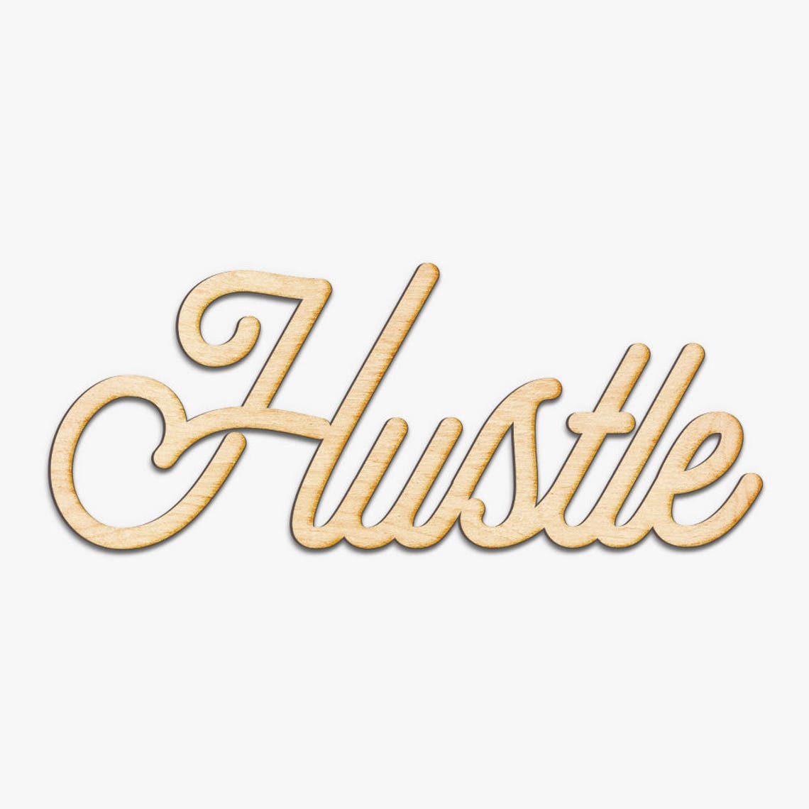 Hustle Wood Cut Sign-wood Sign Art, Wood Hustle, Hustle Sign, Laser Cut ...