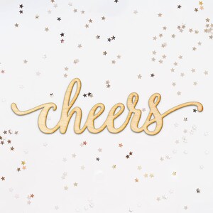 Script Cheers Wood Sign-wood Sign Art, Wooden Cheers, Cheers Sign ...