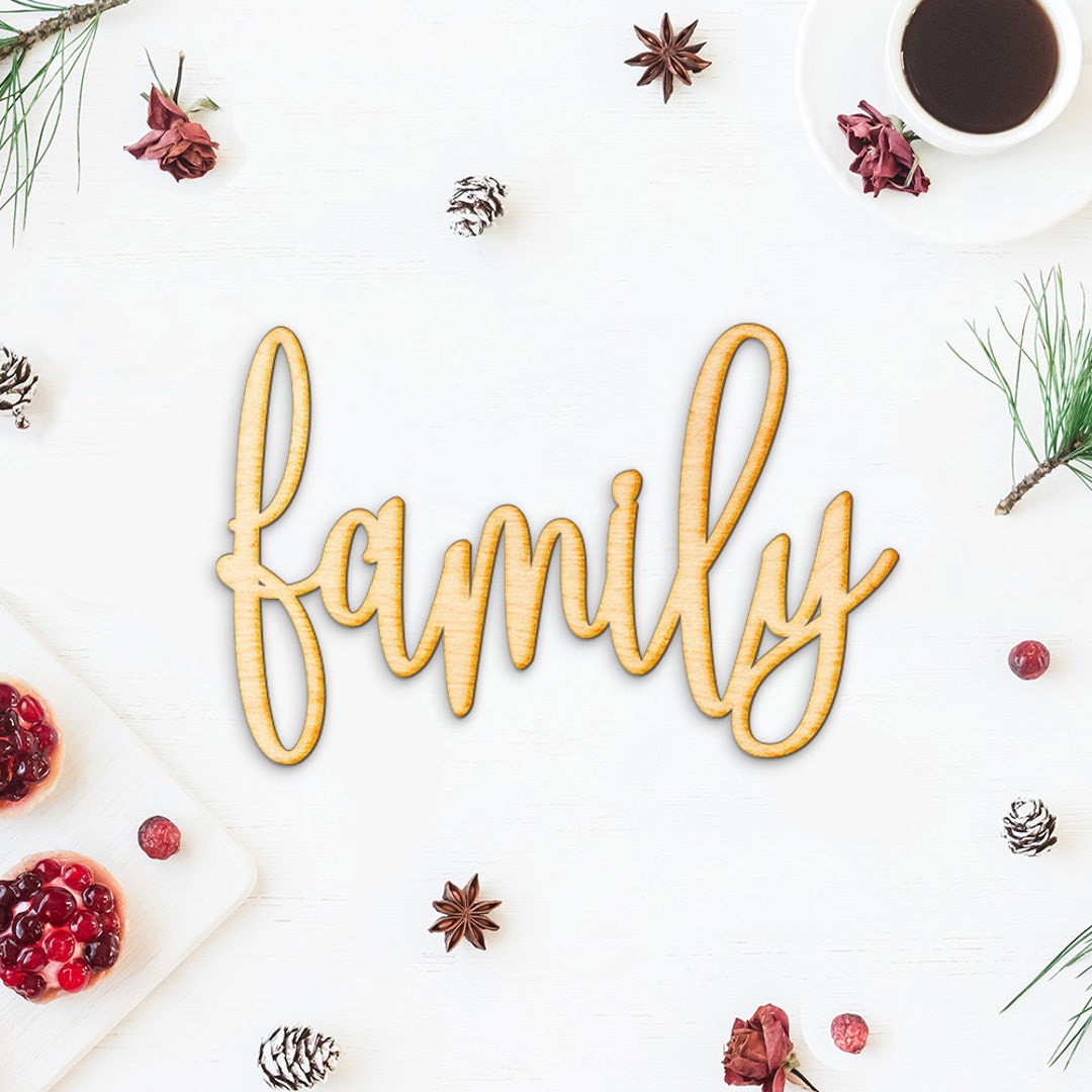 Hand Drawn Family Wood Sign - Family Wood Sign, Wood Gift, Family Sign ...