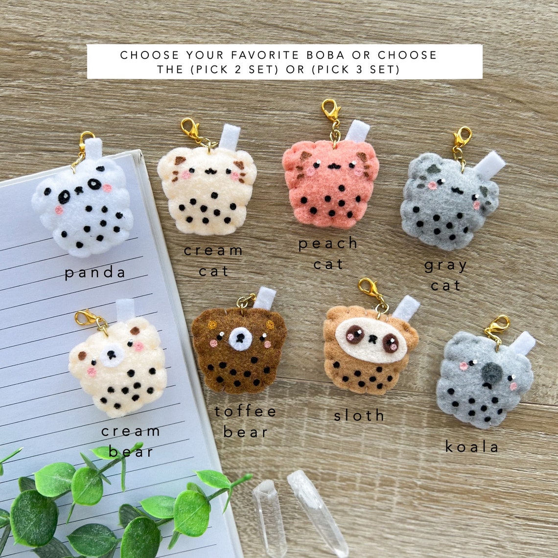Boba Tea Charms -planner Charms-planner Dangles-planner Clips-planner ...