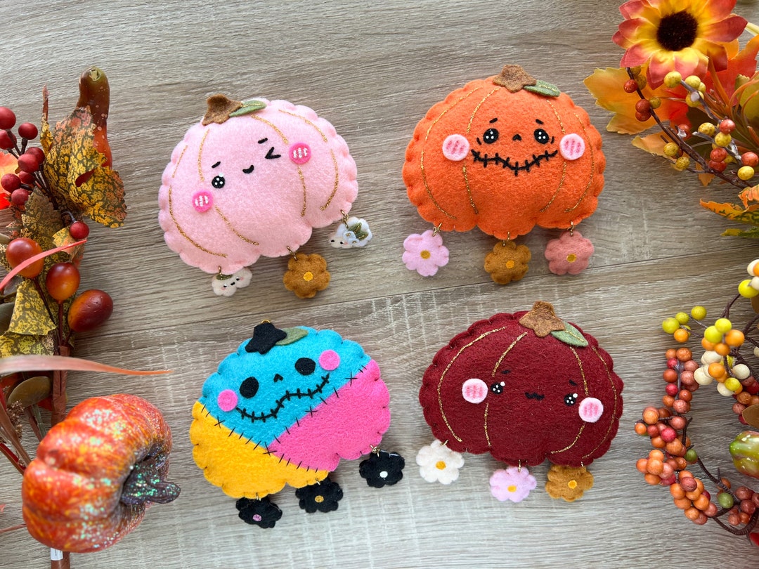 Pumpkin Car Charm - Car Accessories, Rear View Mirror Charm, Cute Car ...